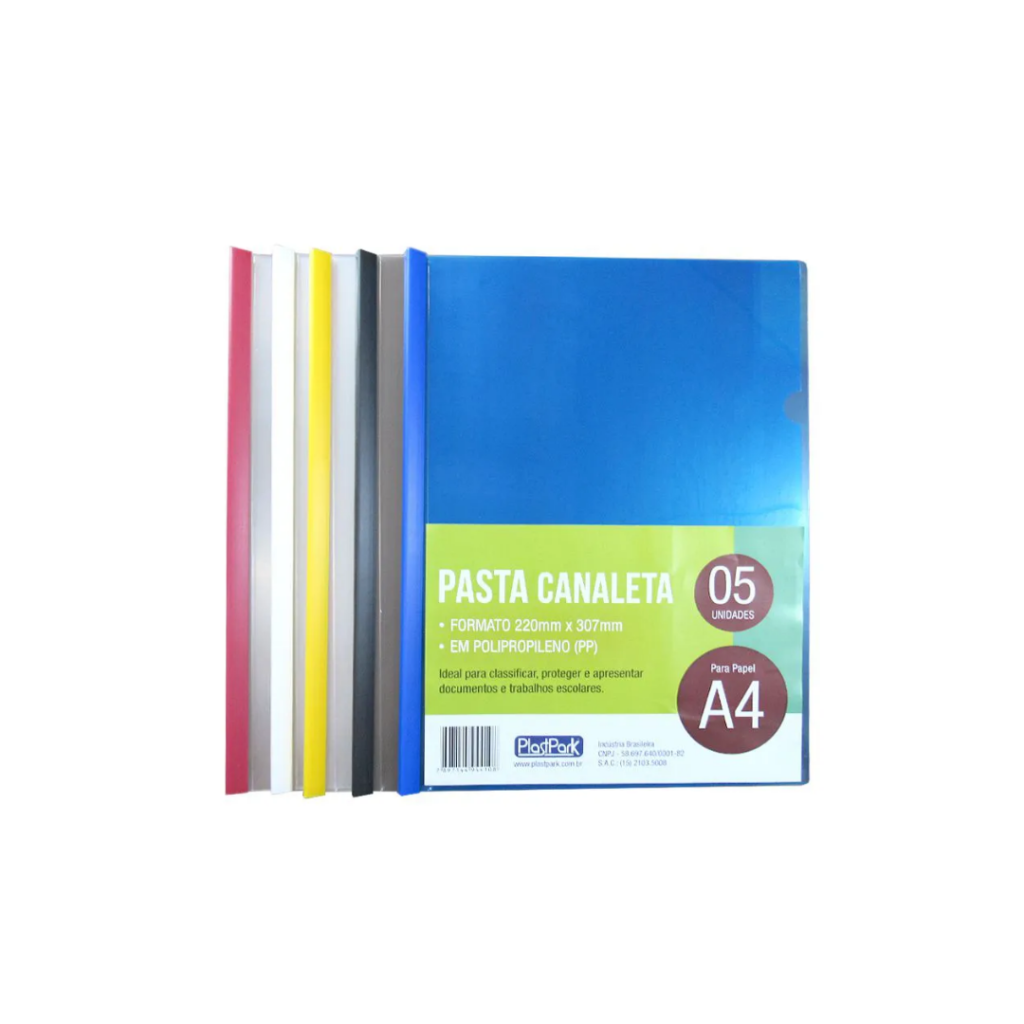 PASTA CANALETA PACOTE C/ 5 UNIDADES – Microserv Home&Office